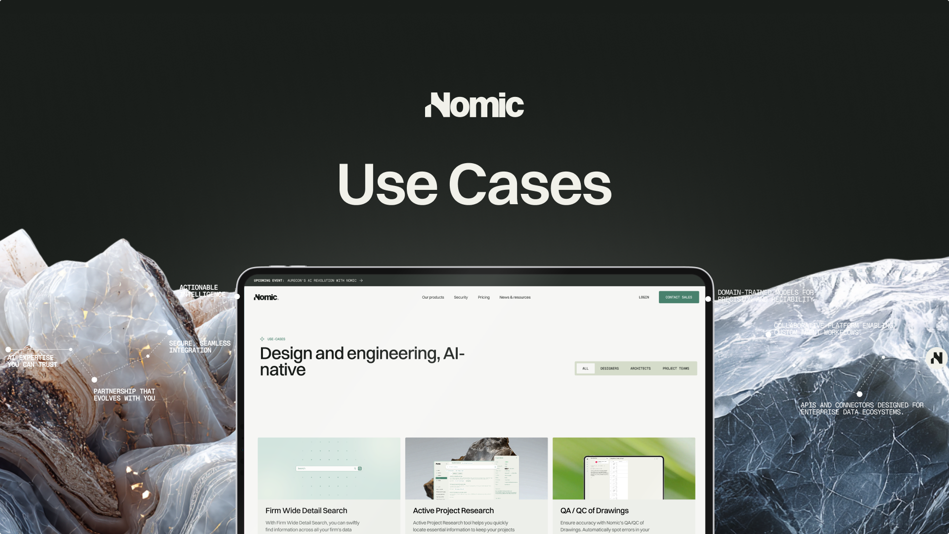 Use Cases - AI Workflows for AEC Teams | Nomic | Nomic